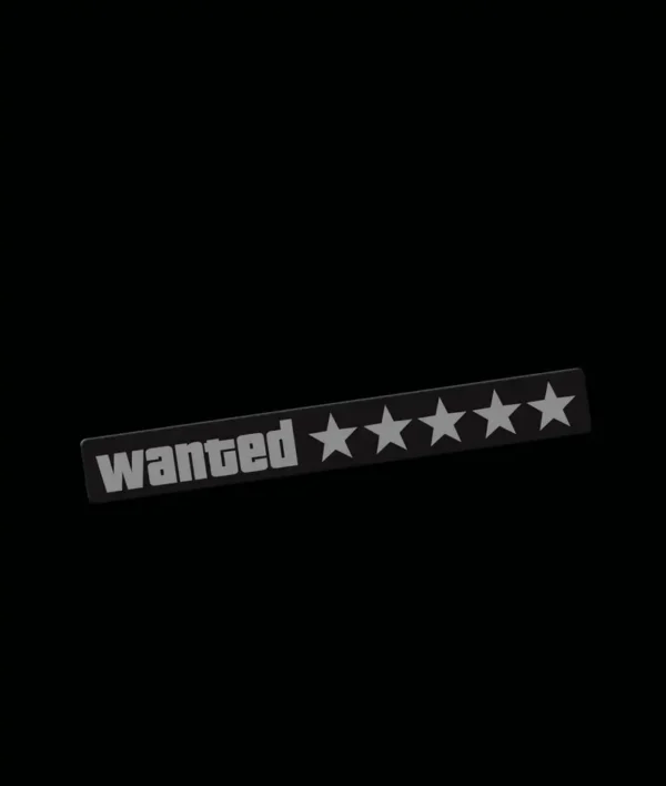 5 Star Wanted LED Sticker - V7 Motorsports