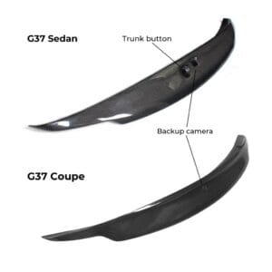 G37 Carbon Fiber Spoiler - Duckbill Style (Sedan & Coupe Models)
